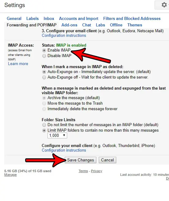 如何在 Gmail 中启用 IMAP - 极客世界